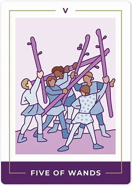 The Five of Wands Tarot Card and Its Impacts on Meaning.