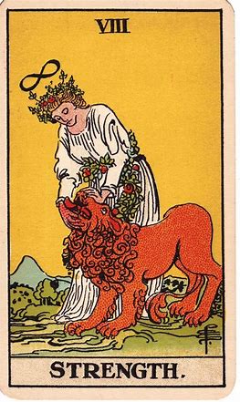 The Judgement and Strength Tarot Card Combination.